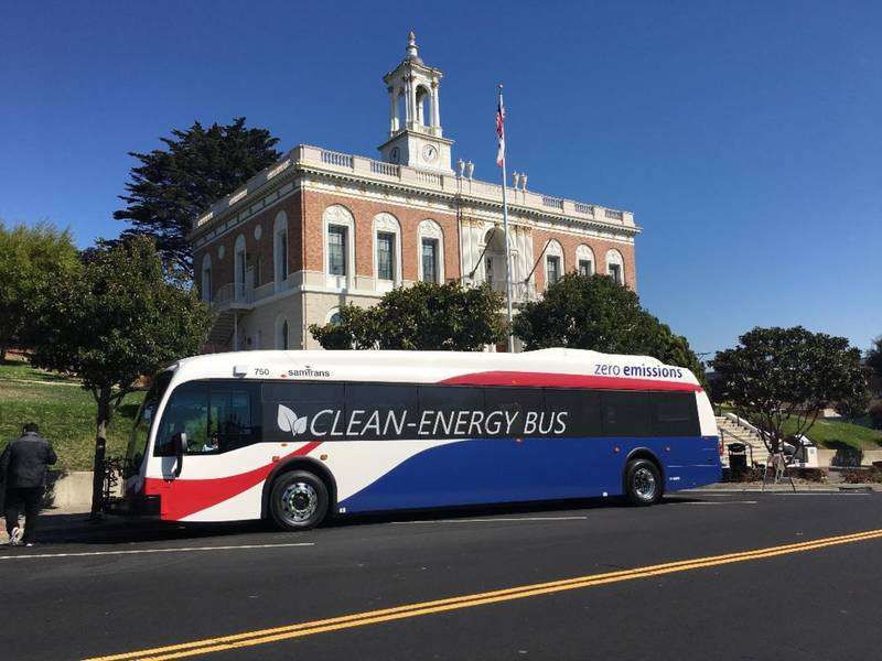 UPDATE: SamTrans Debuts First Electric Bus - Photo Included | San Bruno ...