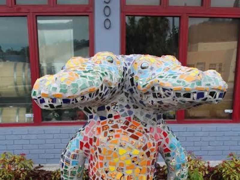 Two-Headed Alligator (Statue) Turning Heads in Seminole Heights ...