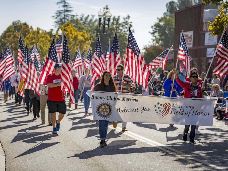 PHOTOS: Murrieta Honors Veterans With Parade, Field Of Flags | Murrieta ...