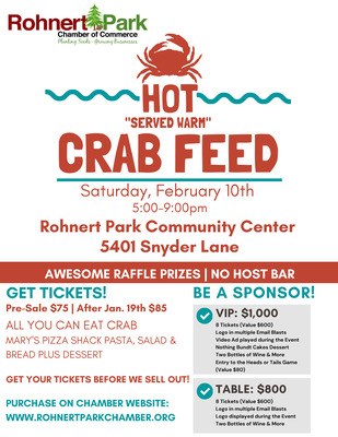 Feb 10 | Chamber All-You-Can-Eat 'Hot' Crab Feed 2024: Rohnert Park ...