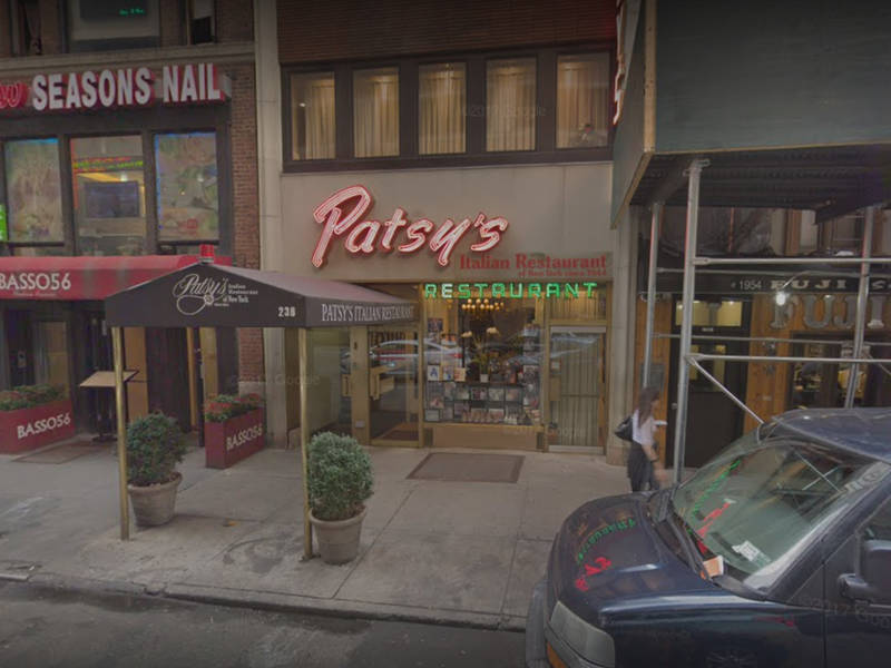 Sinatra's Fave Restaurant Patsy's Shuttered By Health Department ...