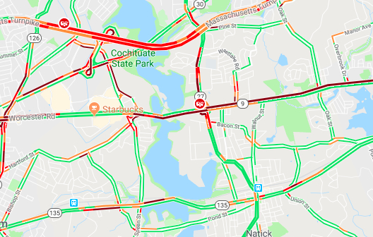 Route 9 Floods Out, Closed In Natick | Natick, MA Patch
