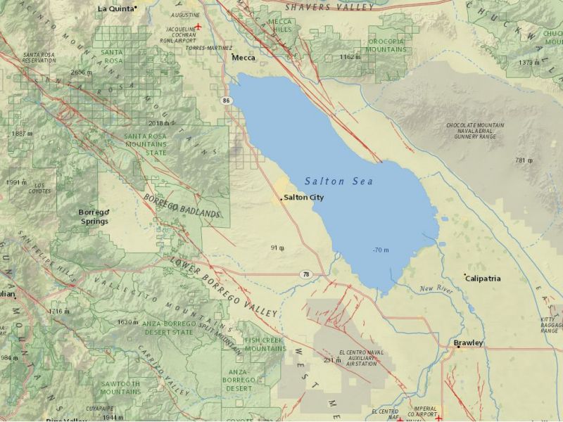 New Calif. Fault Line Found: 'Salton Trough' Parallels San Andreas ...