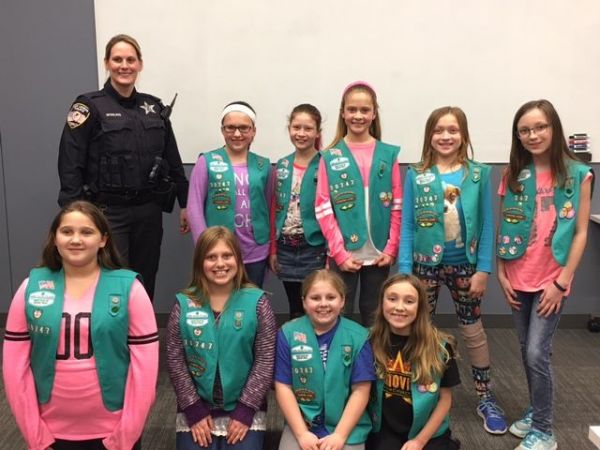 Girl Scouts get Police Station Tour - New Lenox, IL Patch