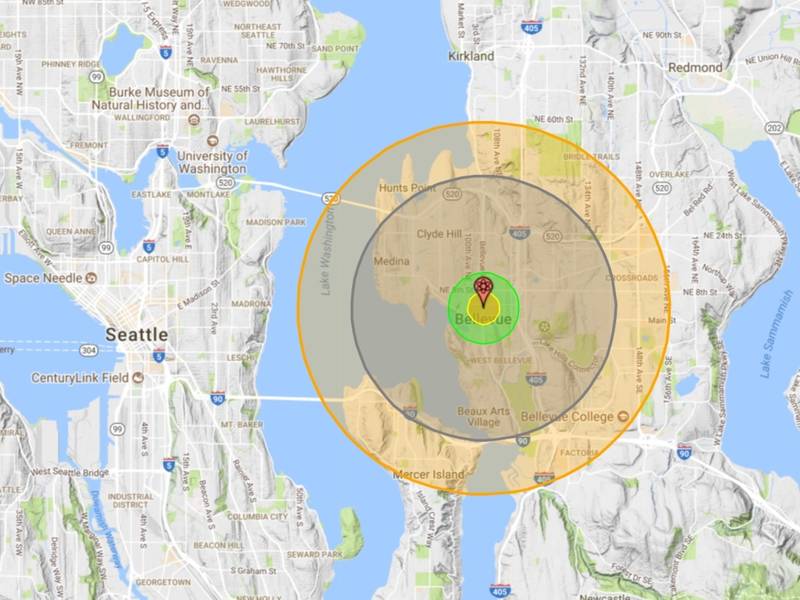 Here's What A Nuclear Bomb Would Do To Your City | Bellevue, WA Patch