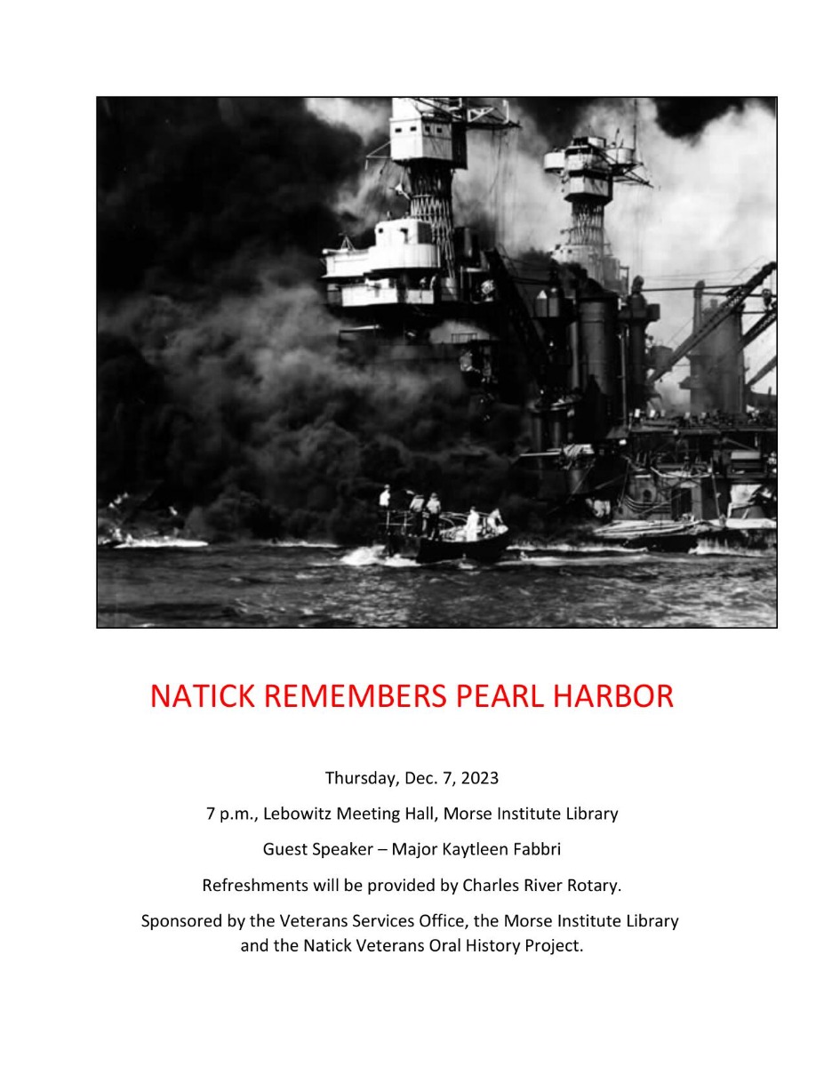 Dec 7 | Natick Remembers Pearl Harbor | Natick, MA Patch