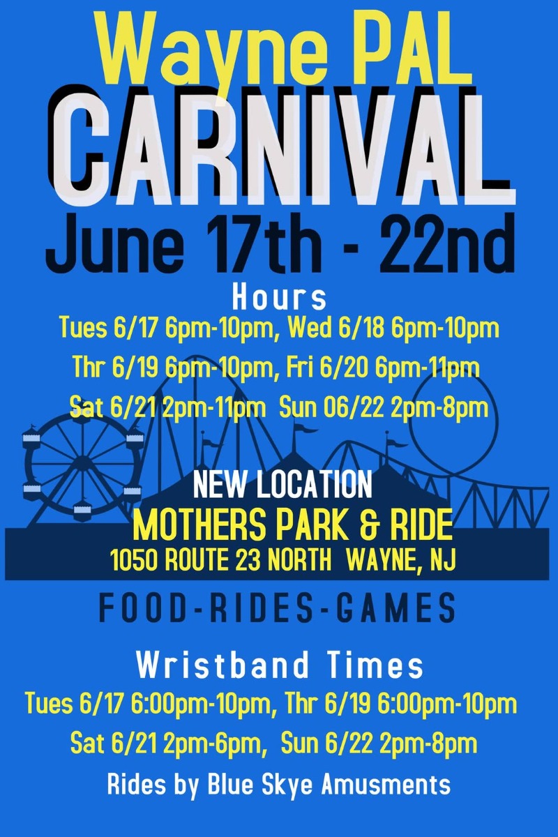 Jun 17 | Independence Day PAL Carnival 2025: Wayne | Wayne, NJ Patch