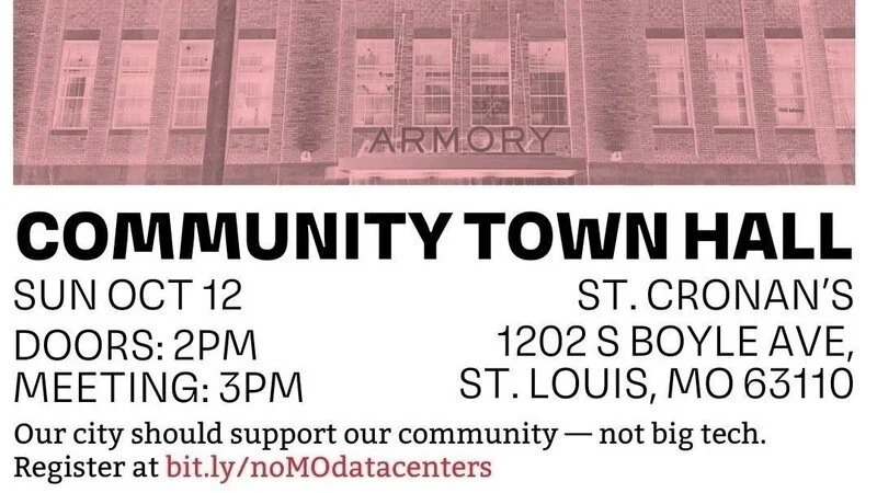 Oct 12 | NO MORE DATA CENTERS IN ST. LOUIS! Community Town Hall | St ...