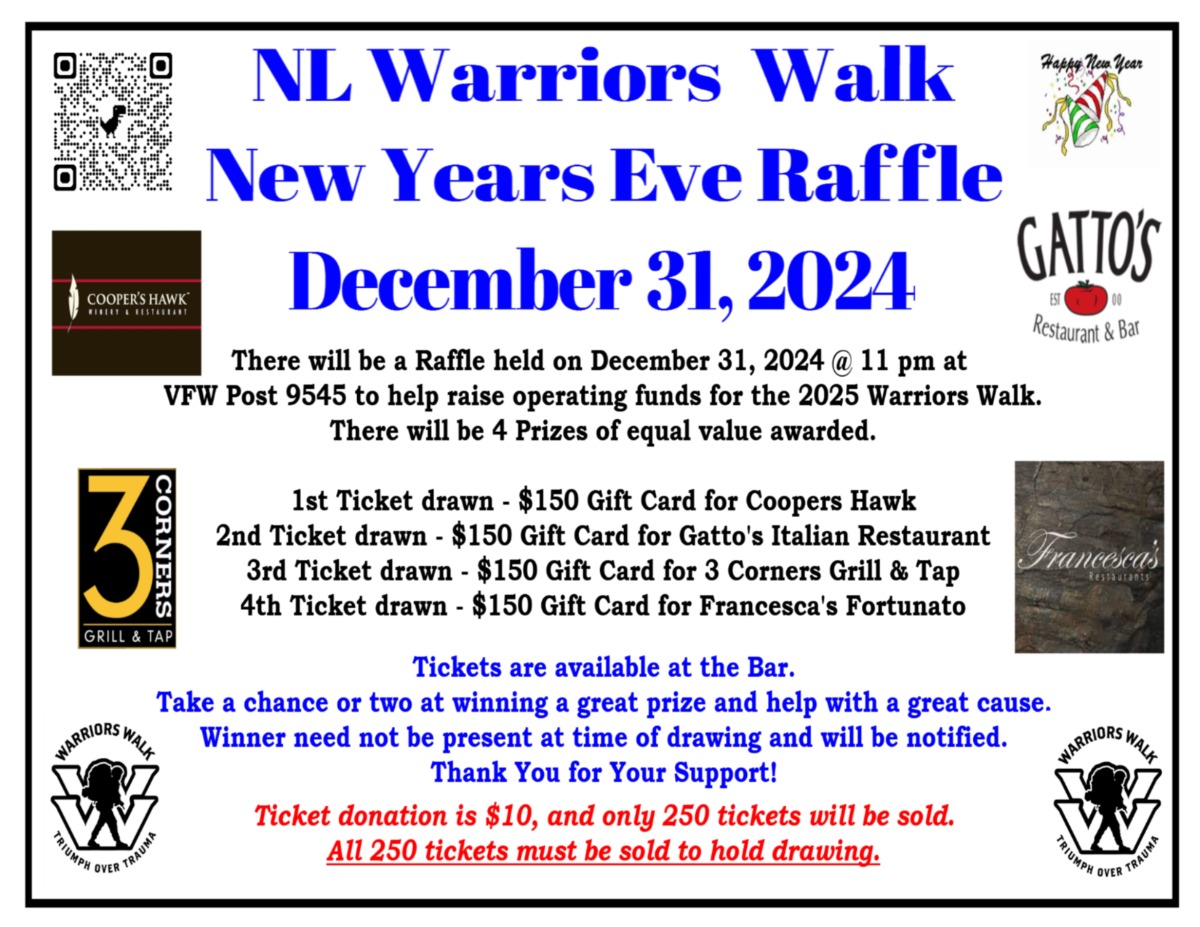 Dec 31 | NL VFW New Year’s Eve Bash in the Bar! Say “Good Bye to 2024 ...