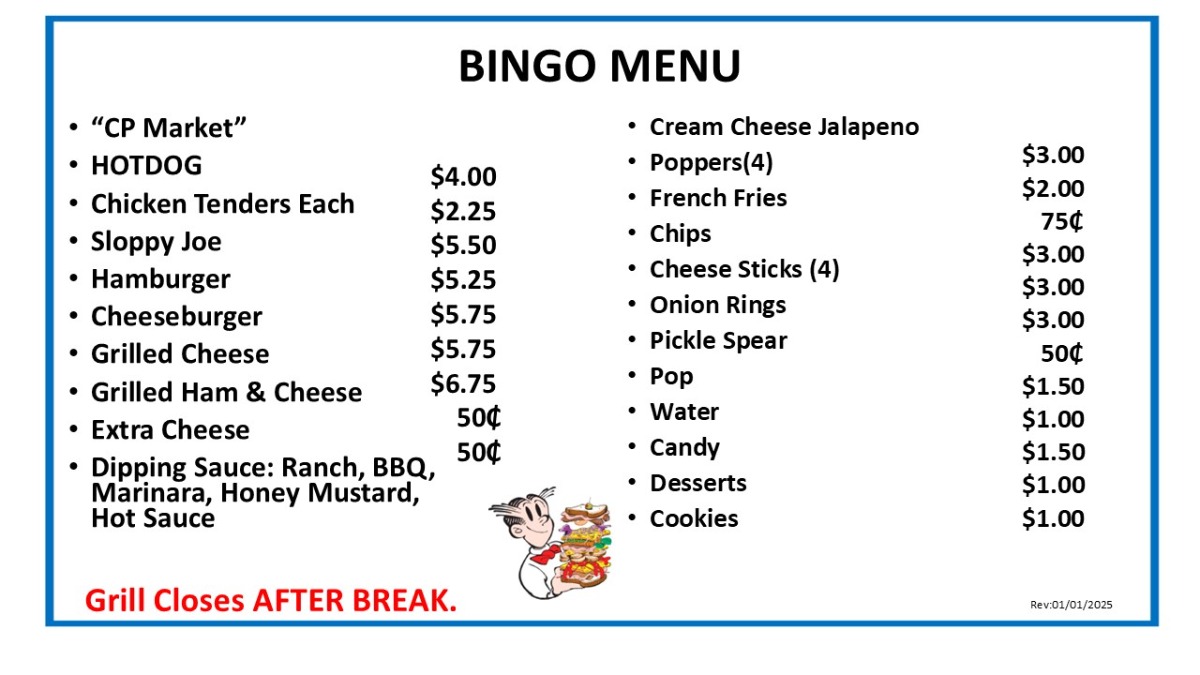 Nov 4 | NL VFW Tue Bingo Up to $29,990 in Prizes -Vets Raffle-$100 Berkots -Old Plank Trail Bank ...