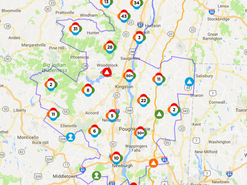 Central Hudson Power Outages From March Nor'easter Friday | Mid Hudson Valley, NY Patch
